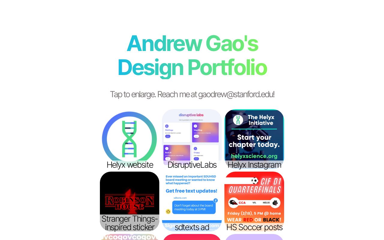 Andrew Gao's Design Portfolio